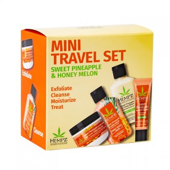 Hempz Sweet Pineapple & Honey Melon Mini Travel Set 4 Count Limited Ed ...
